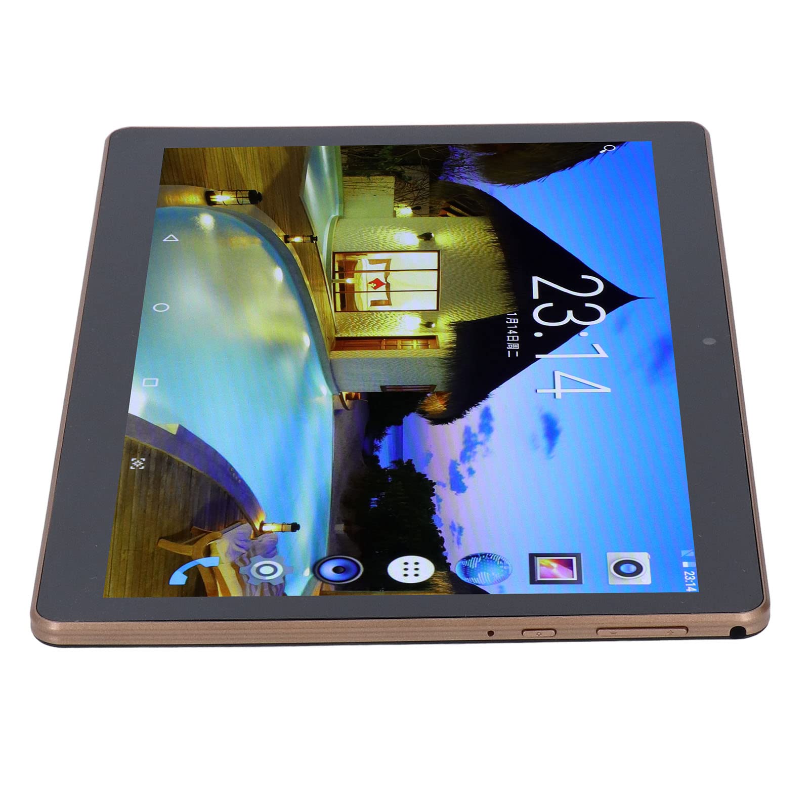 Touchscreen Tablet, Smart Tablet Flash Gold for Daily (US Plug)