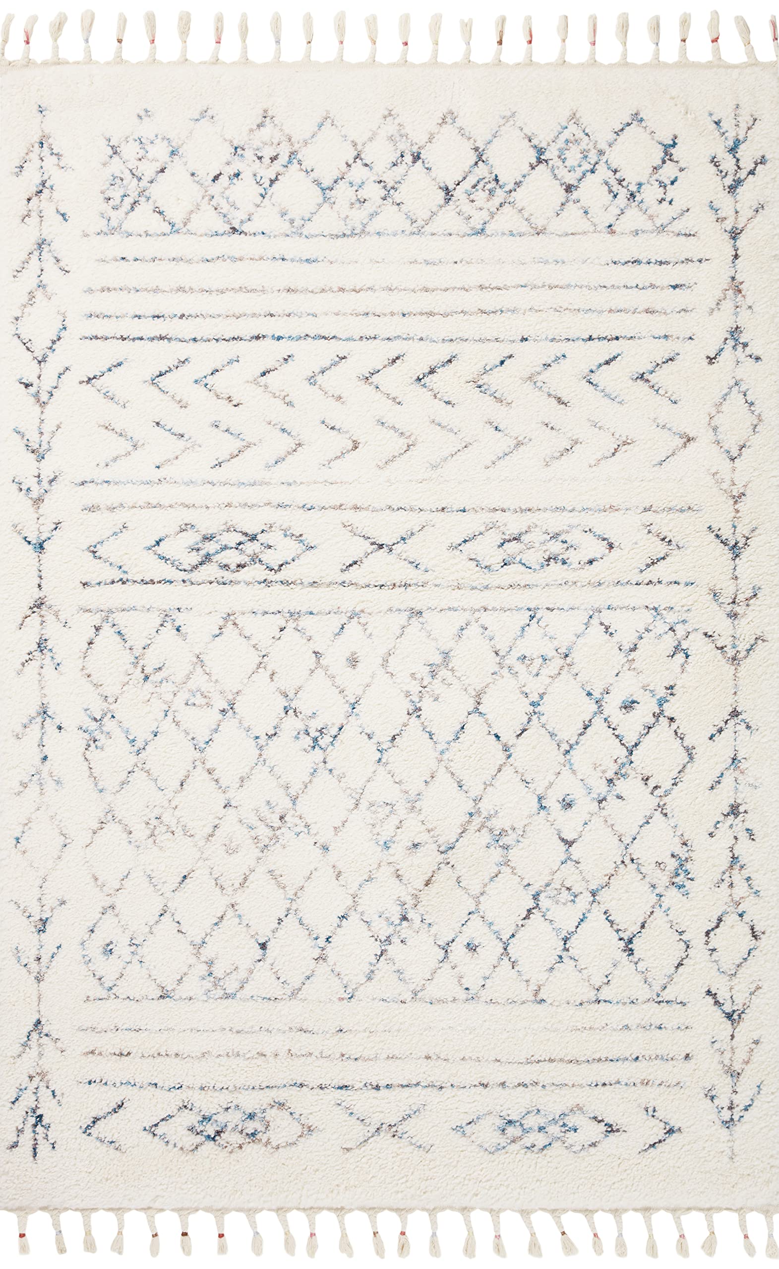Loloi Justina Blakeney Ronnie Collection RON-02 Ivory/Sky 2'-2'' x 3'-9'' Accent Rug