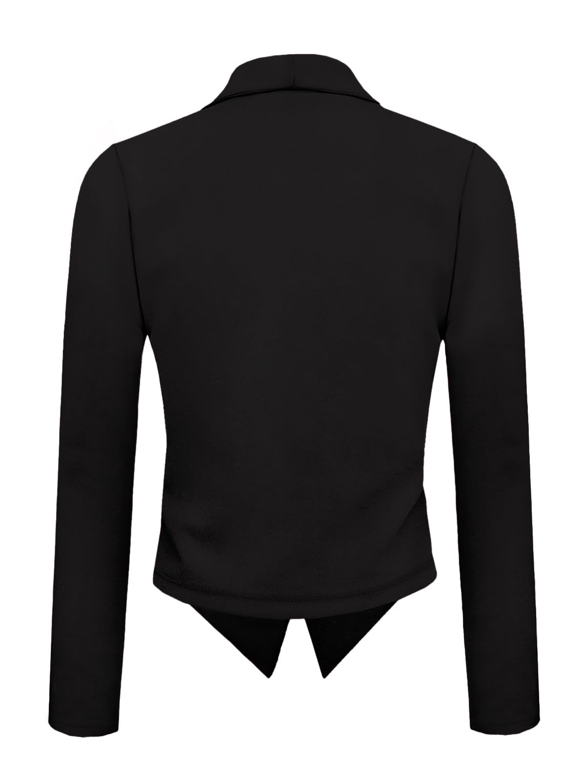 Hybrid & Company Womens Casual Work Office Blazer Open Front Heavy Ponti Shawl Collar Long Sleeve Jacket JK1134 9789 BLACK XL