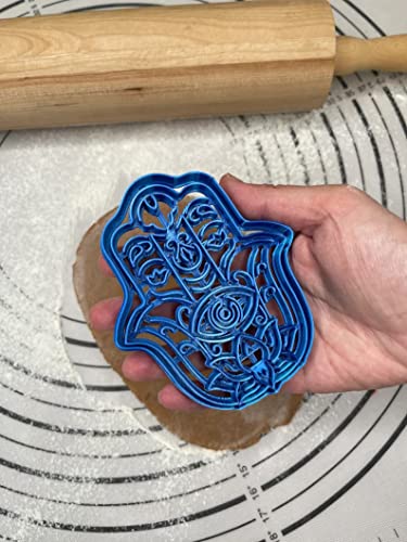 Premium Quality Set of 2 Hamsa Cookie Cutters & Molds 4” inch Produced by 3D Kitchen Art