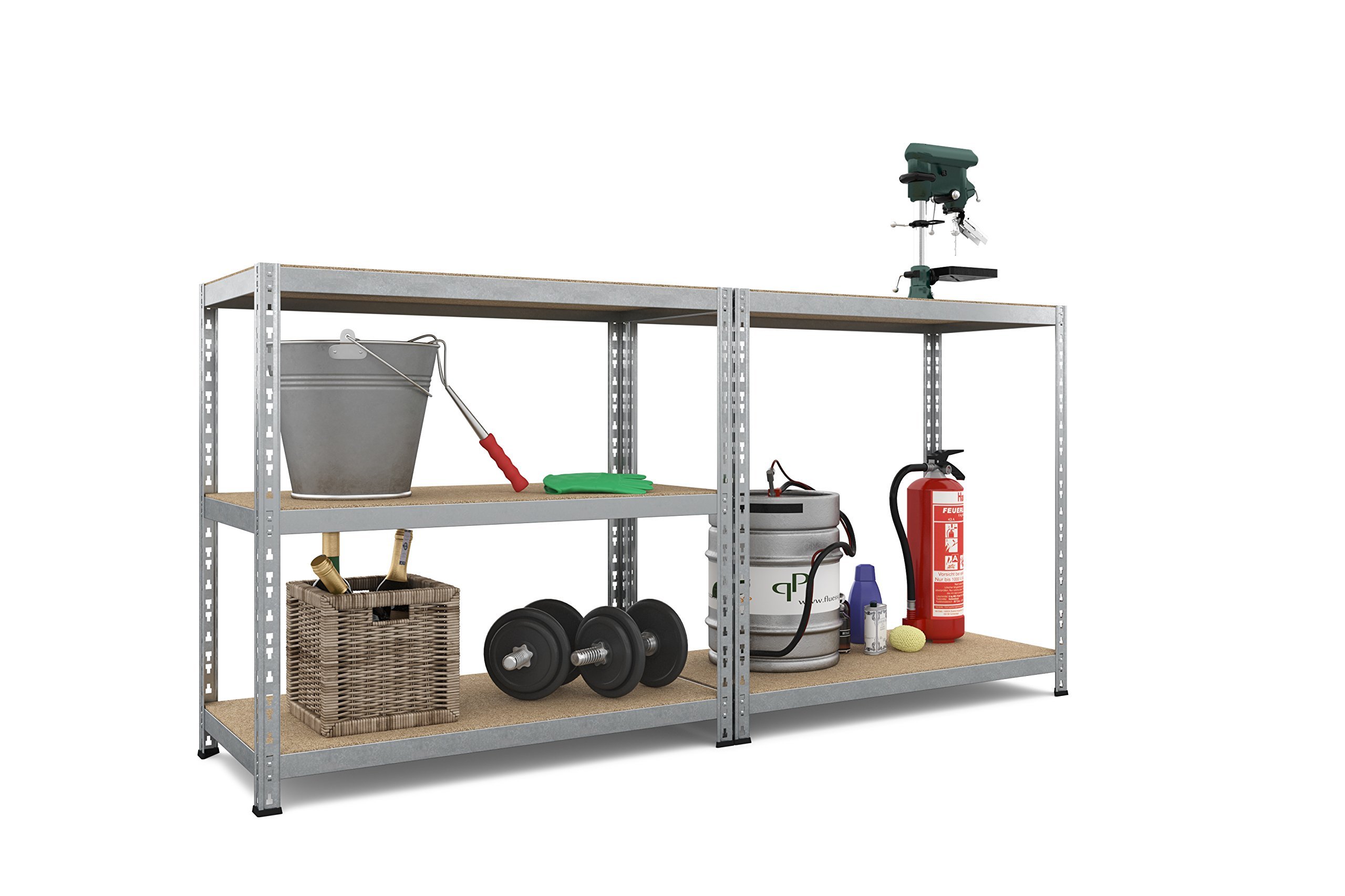TKT Heavy Duty Shelving 5-Shelf Shelving Unit, 1.925lbs Capacity, 36" Width x 72" Height x 18" Depth