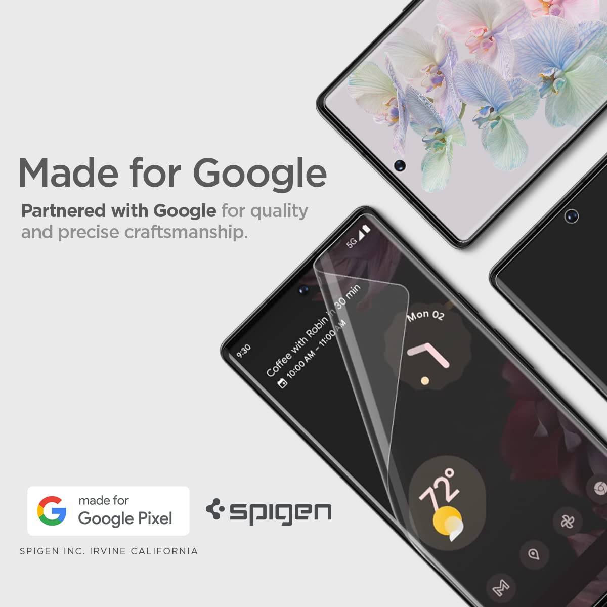 Spigen NeoFlex Screen Protector Designed for Pixel 7 Pro [Case Friendly] - 2 Pack
