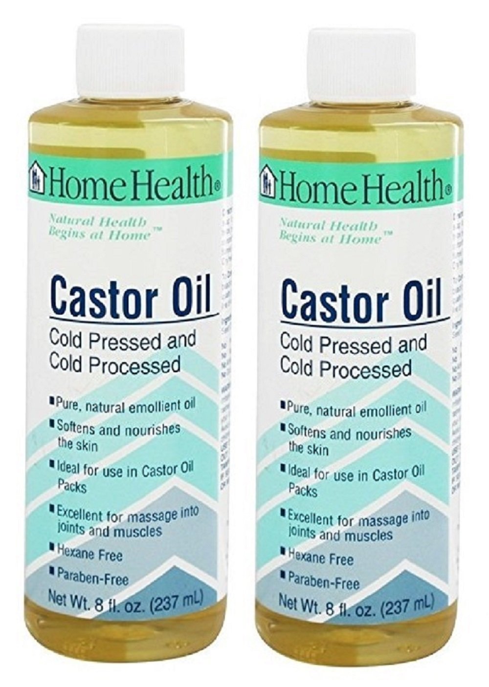 Home Health Castor Oil 8 Fl Oz (Pack of 2)