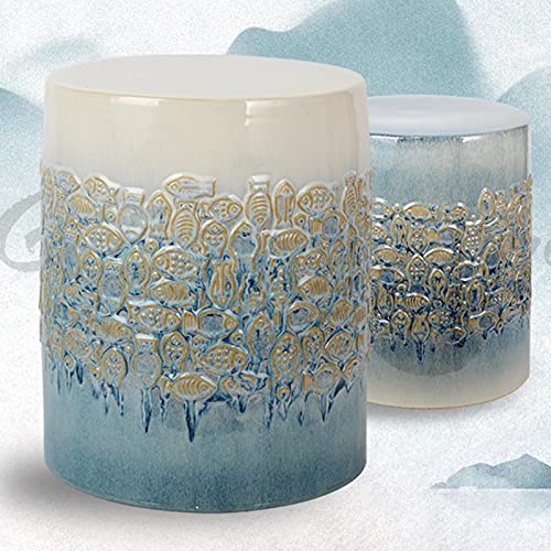JCAKES Modern and Simple Ceramic Stools, Antique Ceramic Drum Stools with Furnishings, and Rich Stools Every Year. (Size : B)