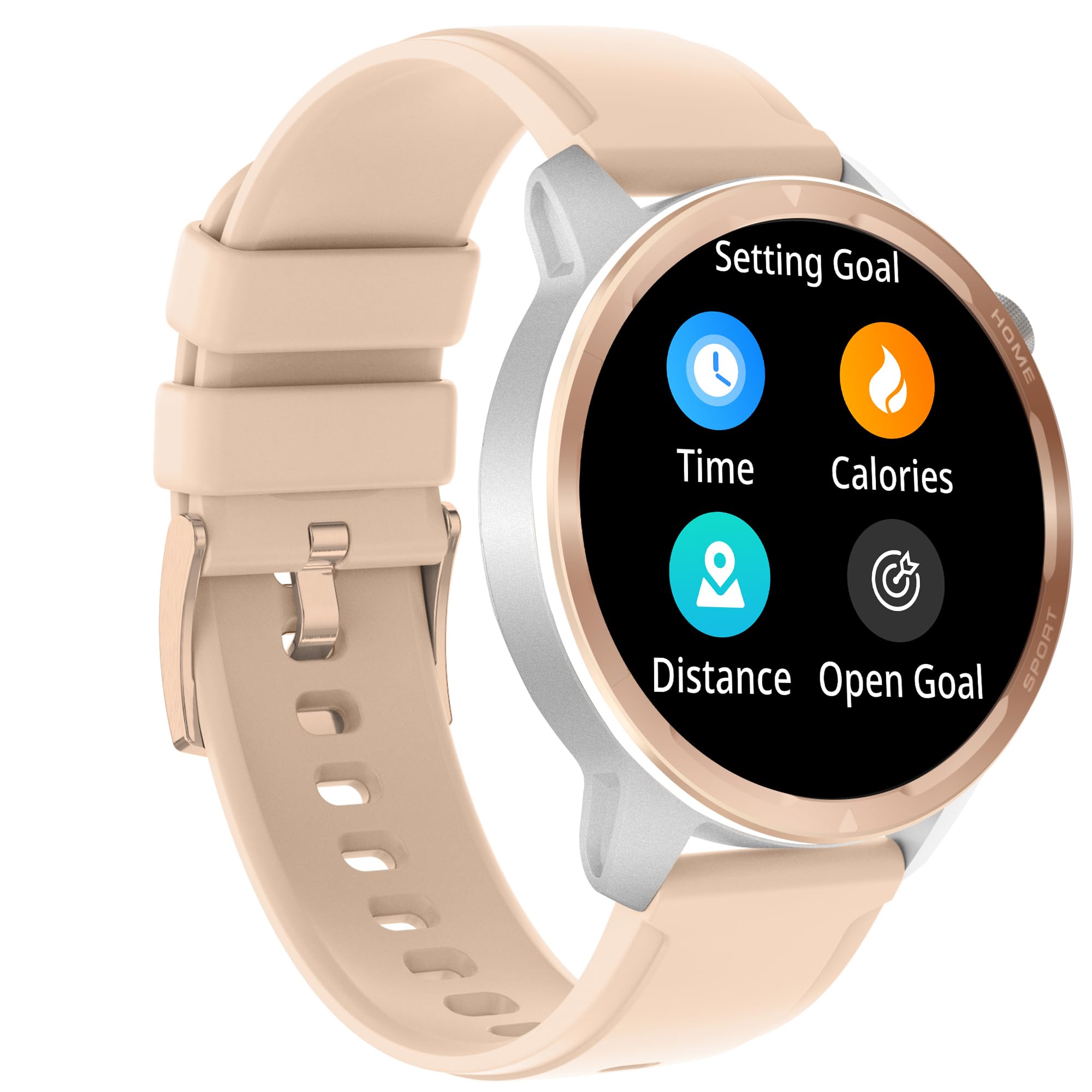 Jdcrsj Smart Watch, 1.96-Inch Touch Screen Smartwatch with Text and Call, Heart Rate, Blood Oxygen, and Activity Trackers - Compatible with iPhone and Android, for Men and Women (Light Pink-5)