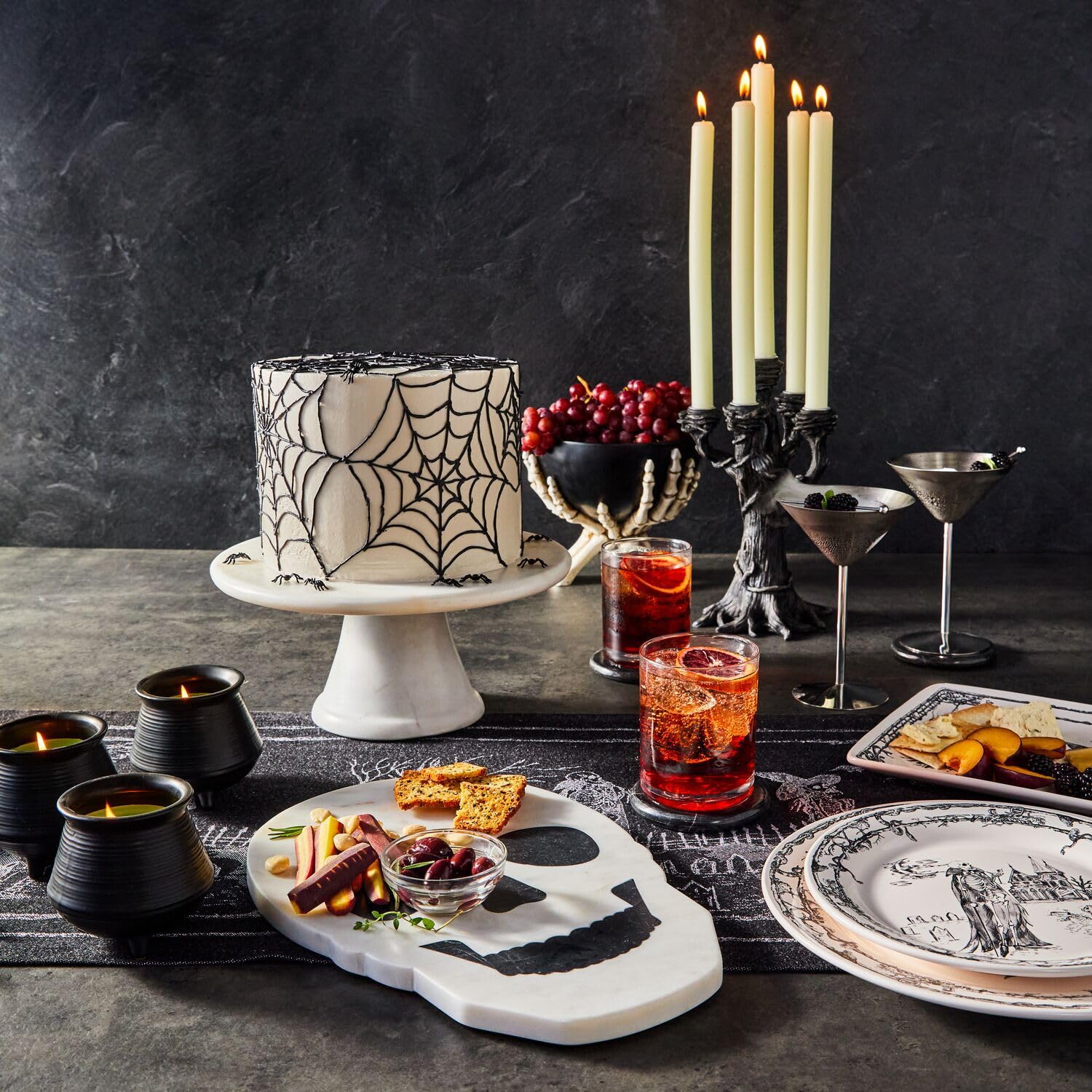 Sur La Table Marble Skull Cheese Board, Marble White