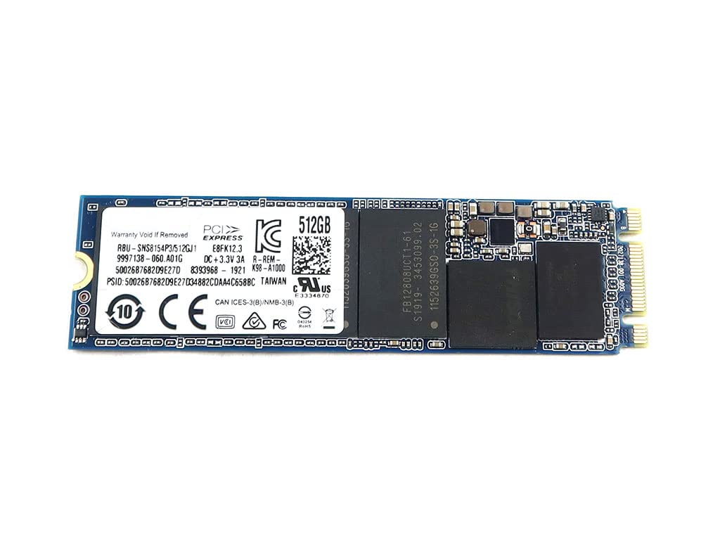 Solid State Drive 9997138-060.A01G Compatible Replacement Spare Part for Kingston RBU-SNS8154P3/512GJ1 512GB PCI Express 3.0 x2 3D NAND NVMe M.2 2280 Internal SSD