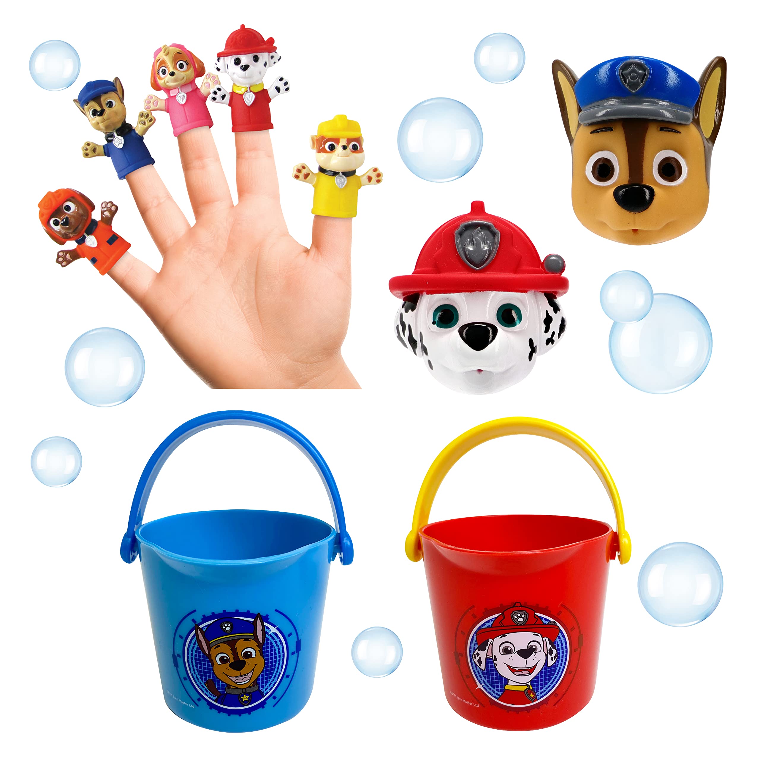 Nickelodeon PAW Patrol 10 Piece Bath Toy Value Set - Kids Bath Toys