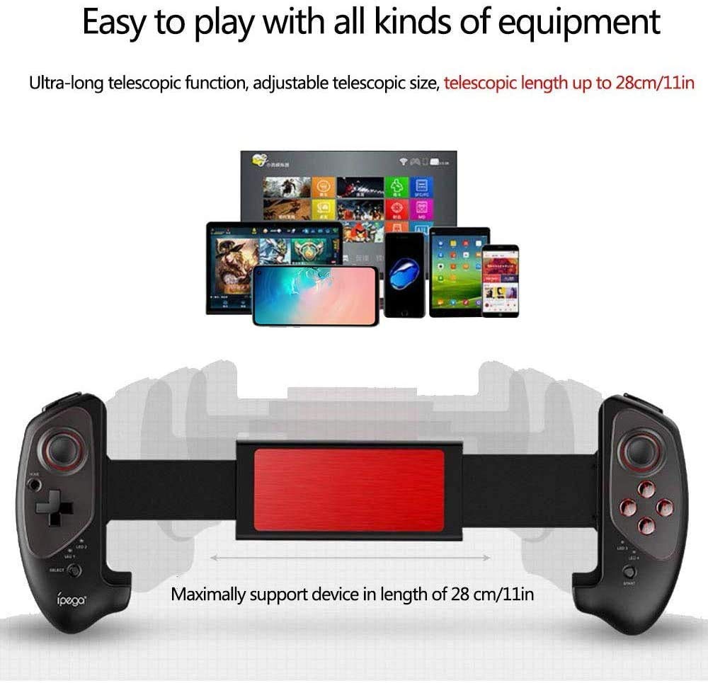 ipega-PG-9083S Mobile Gamepad Wireless 4.0 Controller Gamepad Joystick with 5-10 Inch Telescopic Holder Compatible IPhone8/XR/XS iOS Compatible Android Mobile Phone Tablet