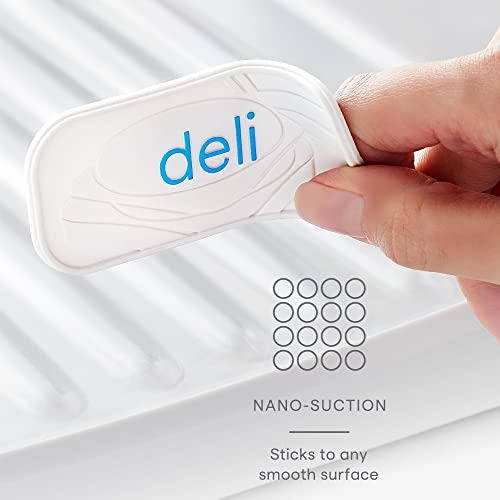 YouCopia, 10-Piece Set ReStickable 3D Fridge Labels, Reusable Nano-Suction, White