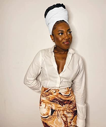 HOMELEX Head Wraps Turbans Stretch Jersey Knit Headwraps Wrap Turban Scarf Tie for Women