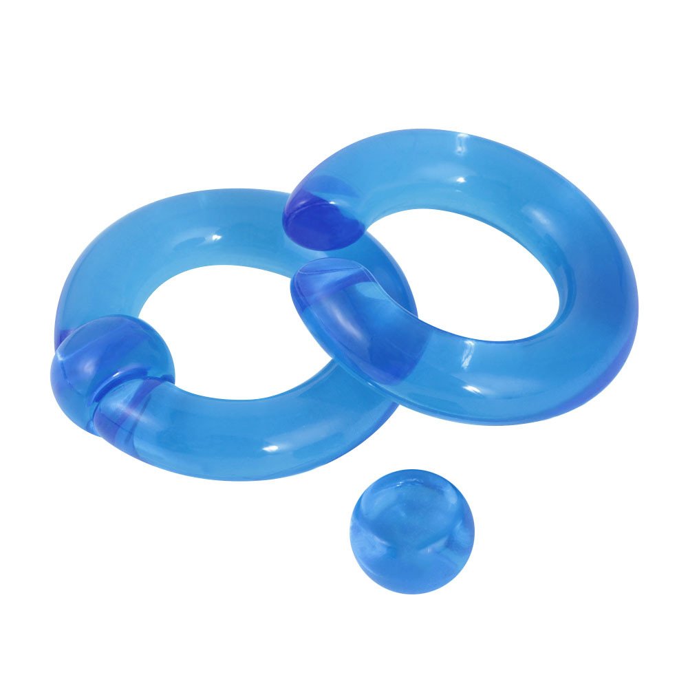 IPINK-10Pcs Acrylic Captive Bead Ring Lip, Belly, Nipple, Cartilage, Tragus, Septum, Earring Hoop 2mm-0G (10 Pcs of 6G(4mm))