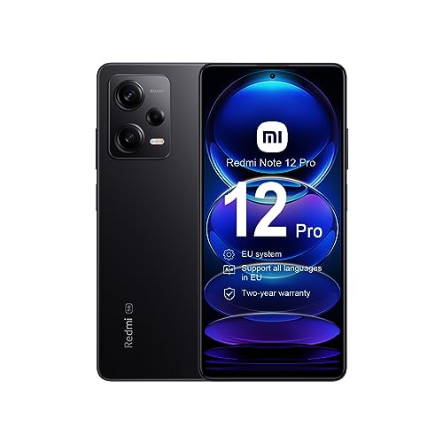 Xiaomi Redmi Note 12 Pro 5G + 4G (128GB + 6GB) Factory Unlocked 6.67" 50MP Triple Camera (Only Tmobile/Metro/Mint USA Market) + Extra (w/Fast Car Charger Bundle) (Midnight Gray)