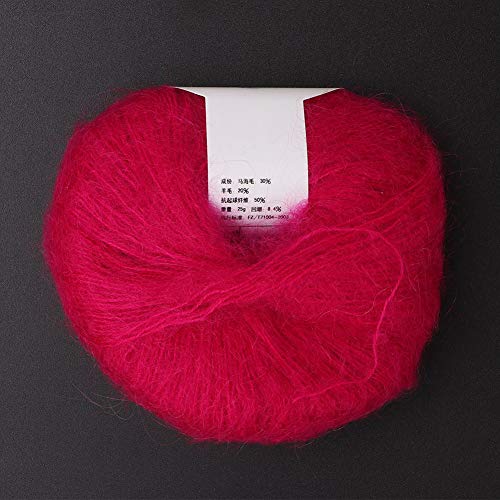 UPQRSG Wool Yarn, Soft, Durable Wool Fiber Soft Touch Sense Wool Yarn for Knitting, Anti Pilling Anti Shrinkage Hand Washable Knitting Wool, for Weave Scarves, Shawls(Red)