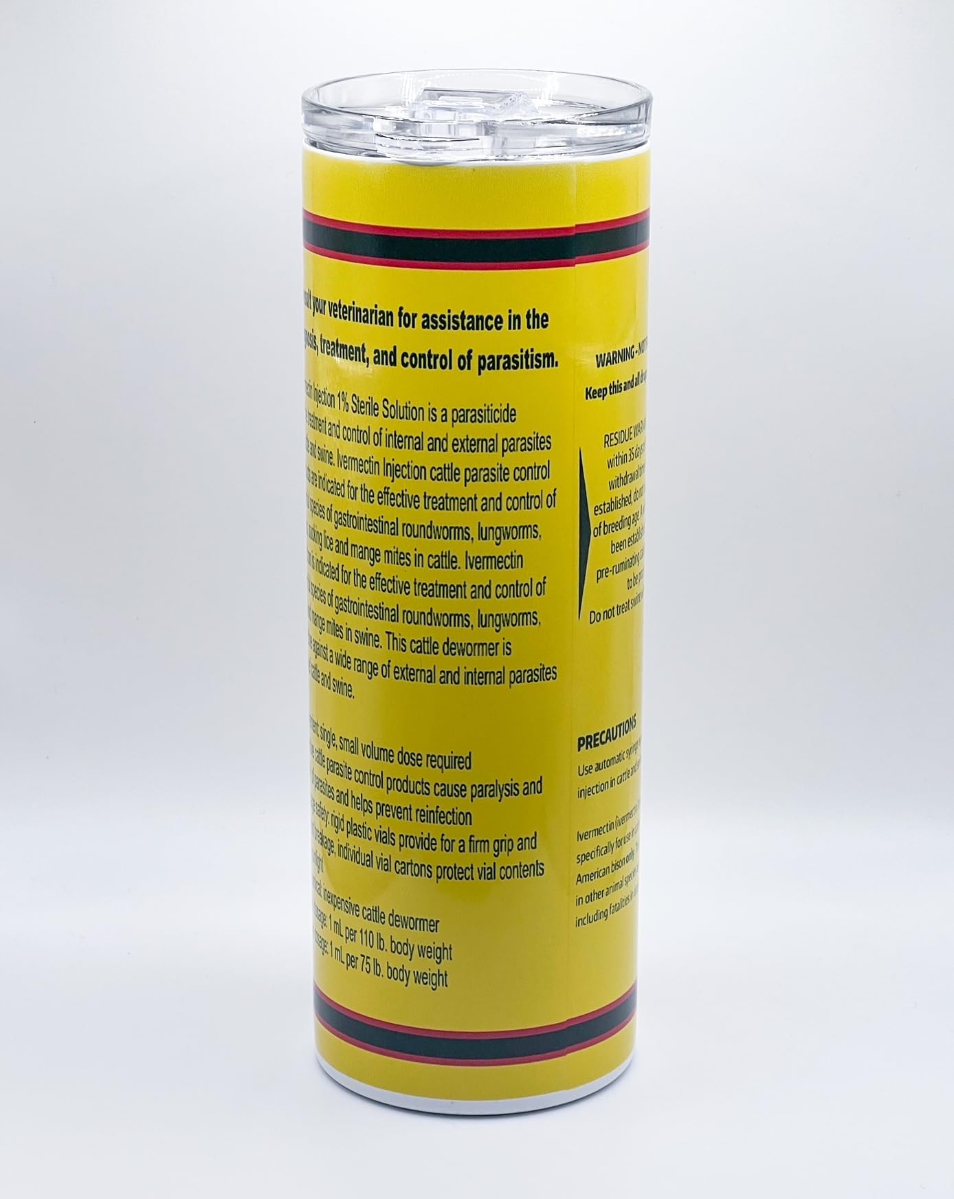 Ivermectin themed - 20oz stainless steel drinking tumbler - funny gifts - Does NOT include ivermectin, white elephant christmas