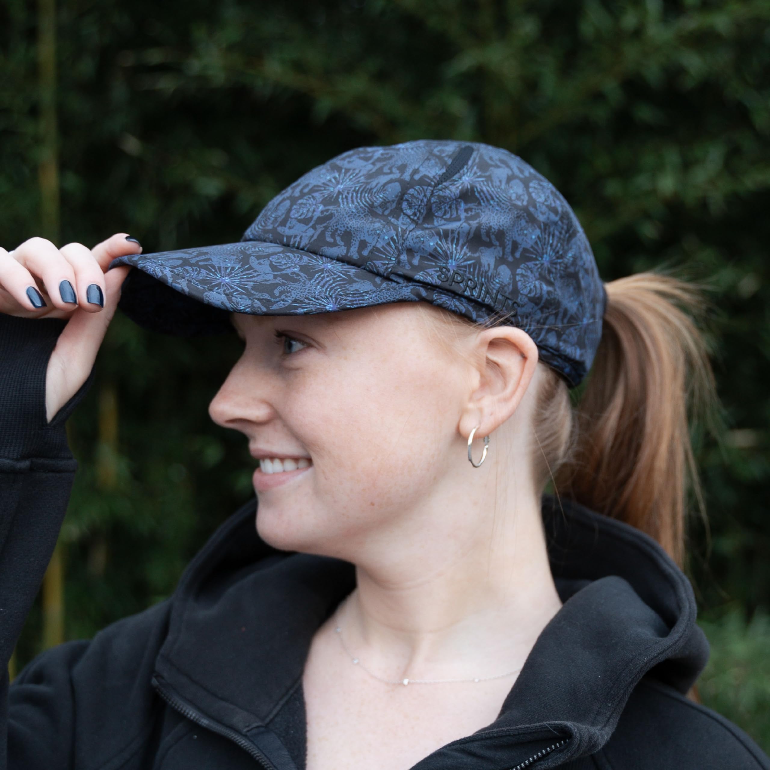 Sprints Fish are Friends Race Day Performance Running Cap | The Lightweight, Quick Dry, Black Sport Hat, One Size