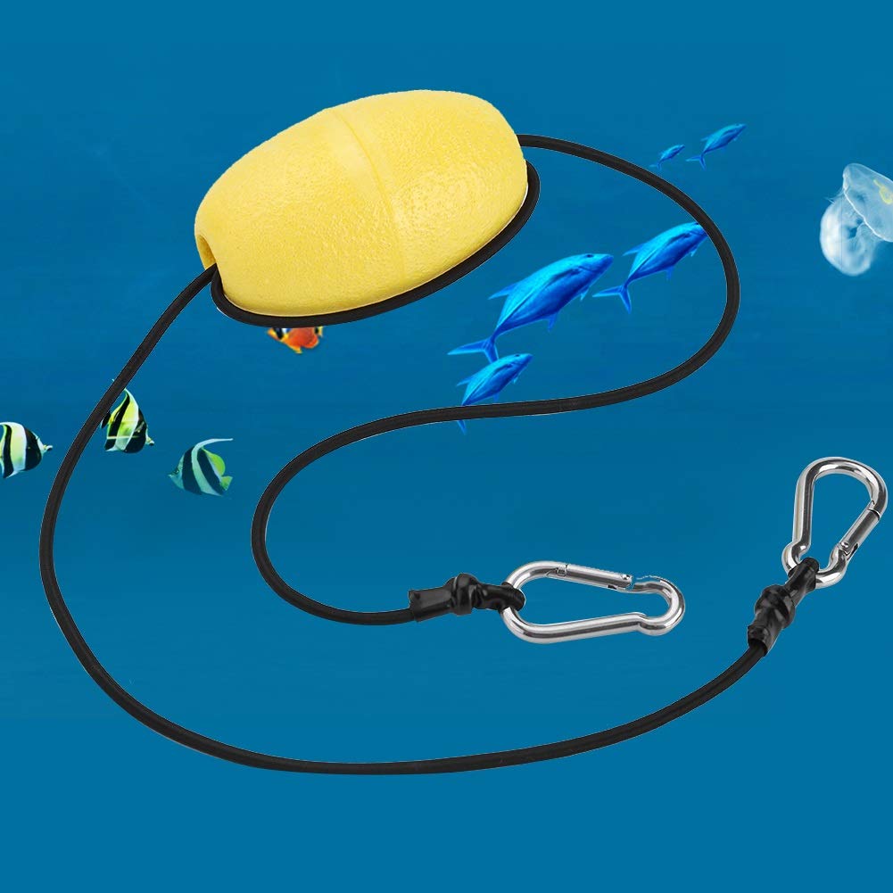 Kayak Drift Anchor Rope Kit - Kayak Anchor Trolley Kit Wizard for Accessory Leash Float Tow Rope Buoys Cooler Line Pole, Tow Nylon Rope Float Buoy with EVA Buoy Steel Clips Kayak Accessories Set