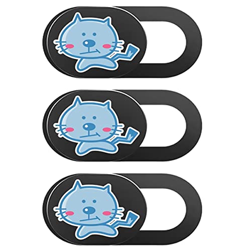 SOLUSTRE Cat Camera 3PCS Webcam Cover Laptop Webcam Cover Laptop Webcam Slider Laptop Camera Cover Slide Slide Cartoon Desktop