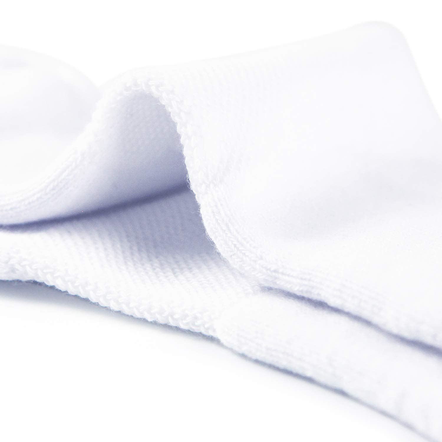 JOURNOW Combed Cotton Low Cut Athletic Cushion Socks for Men and Women 6 Pairs (9-11, White)
