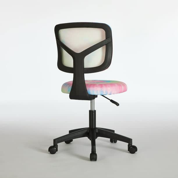 Urban Shop Pink Tie Dye Swivel Office Chair, Rainbow