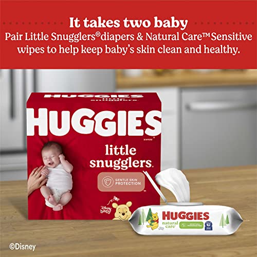 Huggies Natural Care Fragrance Free Baby Wipes, 552 Total Wipes 184 Count (Pack of 3), Packaging May Vary