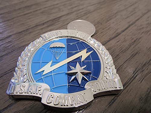 Set of 2 United States Air Force Special Forces Pararescueman Creed Pararescue PJ's Beret Skull & AFSOC Combat Control Challenge Coins