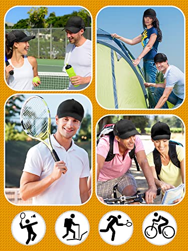 Loopeer 12 Pieces Mesh Trucker Hats Black Mesh Baseball Cap Adjustable Golf Dad Cap for Men Women