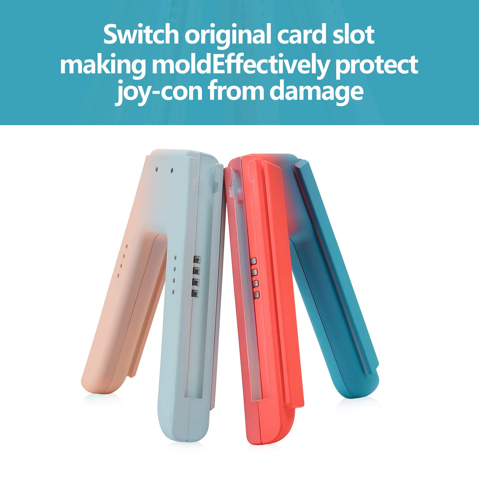 Joy-Con Charging Grip for Nintendo Switch OLED Controllers, MYCHEER Comfort Joycon Grip Controllers Portable Gradient V-Shaped Handle for Switch Joy-con Speed Charge While Play