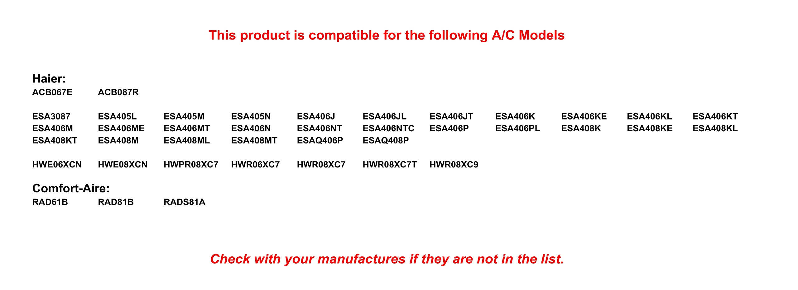 Just4Repair 1 Pair Window air Conditioner Frame Set L&R (Haier AC-2950-65)