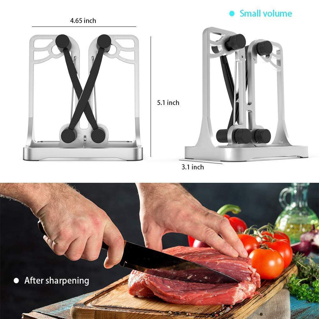 Knife Sharpener Best Professional Premium Manual Knife Sharpener Metal Frame Sharp and Wetting Tool