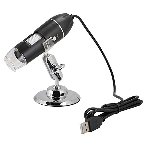 USB Microscope,1600X Digital Electron Microscope USB Video Camera 2MP 1600x1200 with 8 LED,High Speed DSP,Macro Lens,8 LED Magnification Endoscope Camera