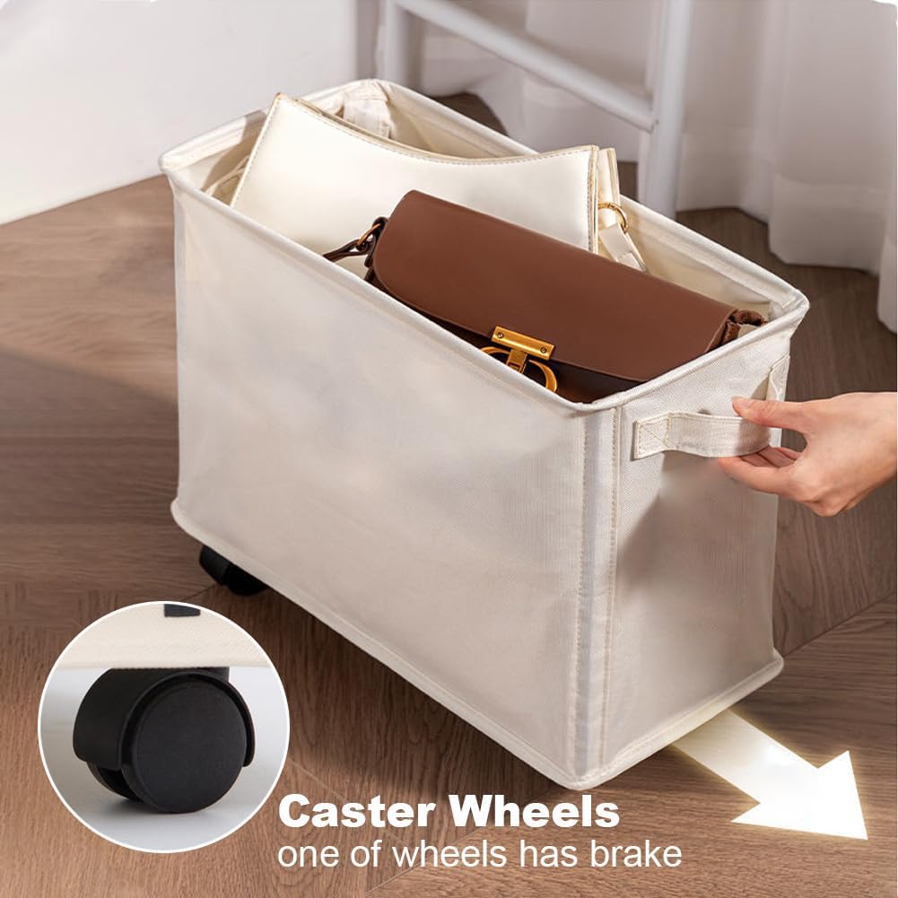 Under Desk Storage Basket For Work ,Mobile Rolling Cart ,Multipurpose Organizer, Storage Basket with Caster Wheels for Home Office School