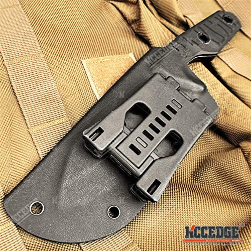 KCCEDGE BEST CUTLERY SOURCE with Armour Tactical Knife Hunting Knife Survival Knife 9.5" Full Tang Fixed Blade Knife Camping Accessories Camping Gear Survival Kit Survival Gear Tactical Gear 79637