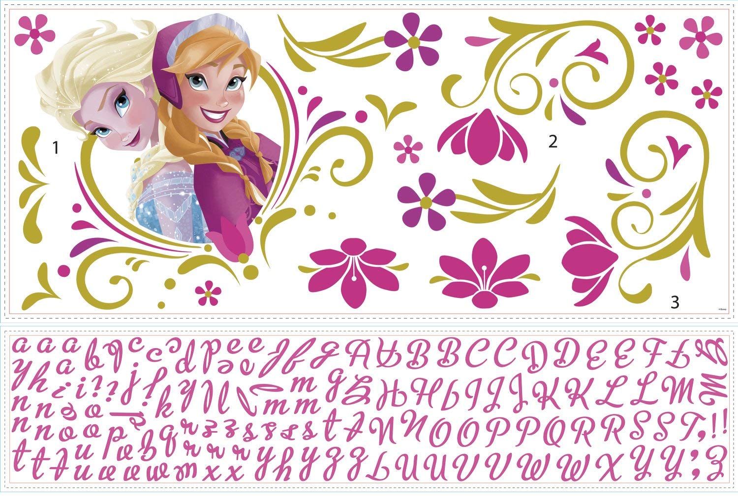 RoomMates RMK2748GM Disney Frozen Springtime Custom Headboard Peel and Stick Giant Wall Decals 40.5 " x 20.75 "