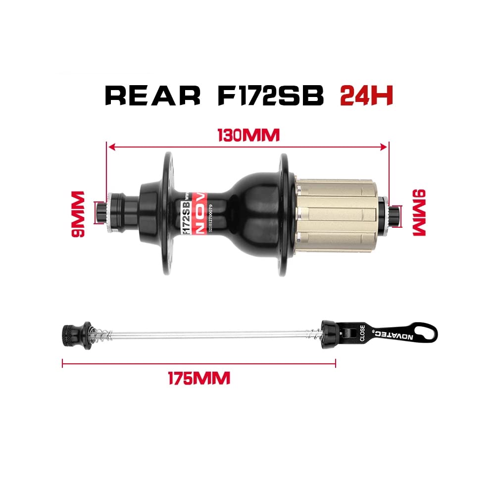Novatec Road Bike Hubs Front A171SB 20 Hole & Rear F172SB 24 Hole Qucik Release Hub