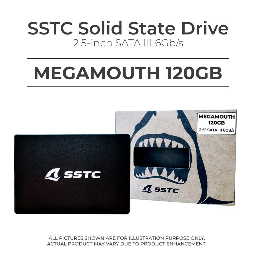 SSTC Megamouth 120GB SATA 3 2.5" Internal SSD (SSTC-MM120-25) - 3 Pack