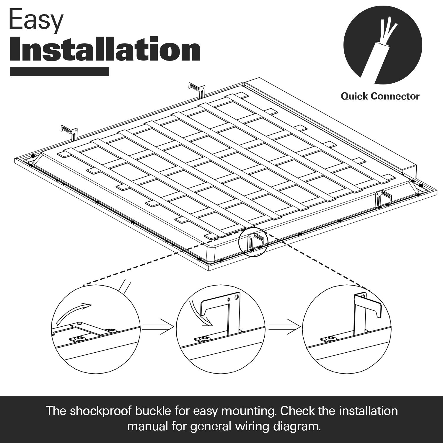 hykolity 2x4 FT White LED Flat Panel Troffer Light, 40W/50W/60W, 4000K/5000K/6000K Recessed Back-Lit Drop Ceiling Light, 0-10V Dimmable, 3-Lamp F32T8 Fixture Replacement, 2 Pack