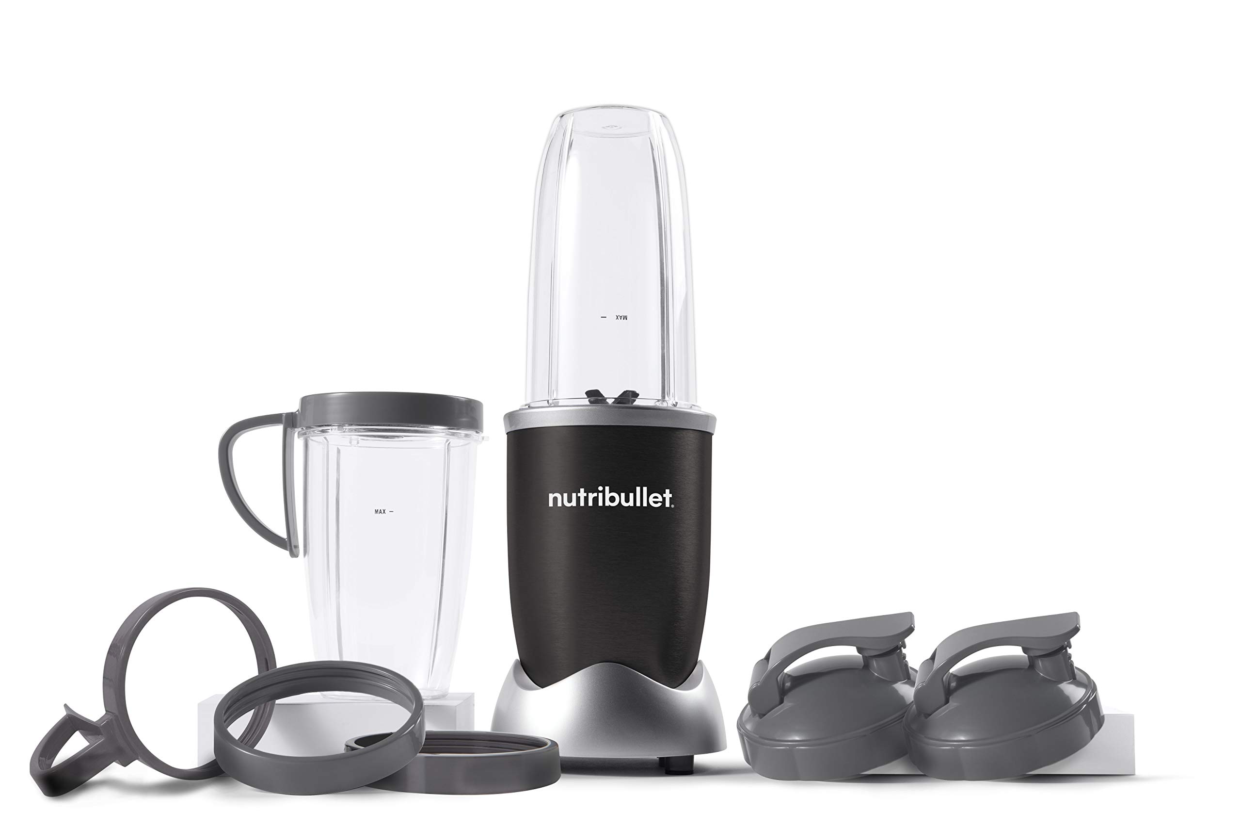 NutriBullet Pro 13 Pcs Onyx Black, 900W and NutriBullet 24 Ounce Tall Cup with Standard Lip Ring