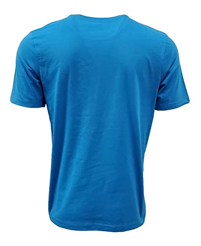 Nike Men's Swoosh Air Metallic Graphic Tee (X-Large, Pacific Blue/Silver)