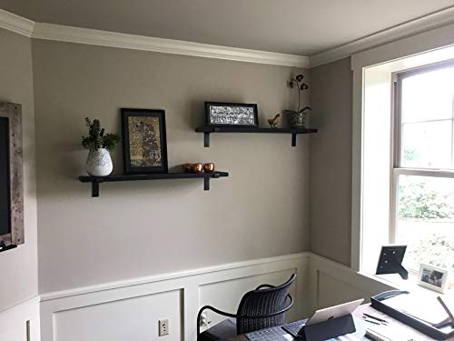 Shelf Brackets12 Inch Lip Brackets for Shelves, Industrial Forged Steel Floating Shelf Bracket, Handcrafted Forged Heavy Duty Rustic Black Shelf Brackets, Raw Metal/Steel Floating Shelf 6 Pack(11.25“)