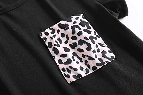 HONG HUI Women's Capri Pajama Sets Plus Size Stylish Print SleepWear with Pocket Black