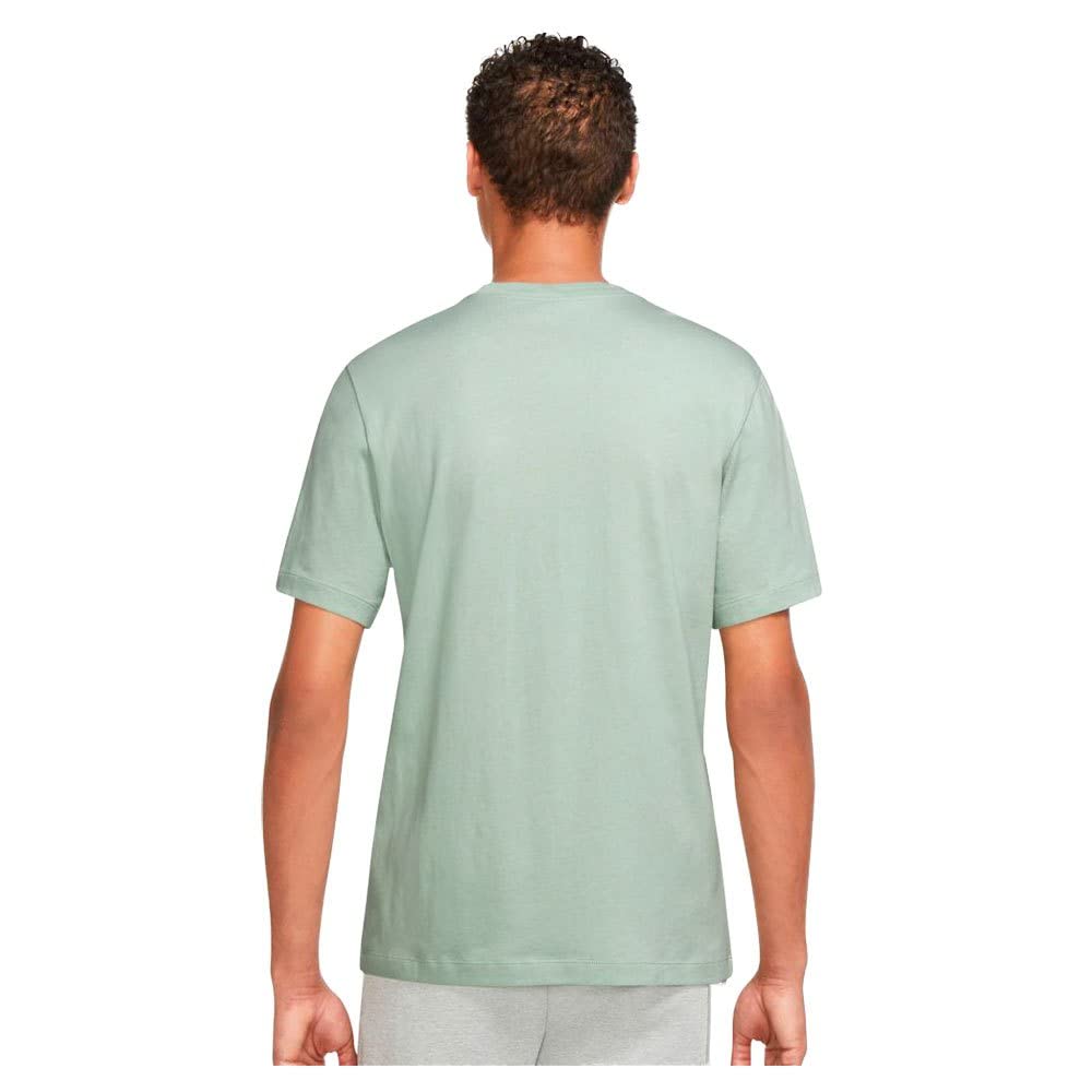 Nike mens Dri-Fit Sportswear Logo T-Shirt, Seafoam/White, Large