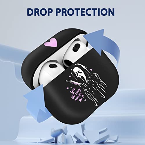 Ulirath Case for AirPod 3rd Skull Funny Unique Design Unique Pattern Scary Cute for AirPods Air Pods 3 Design Skeleton Cover Cases Skin for Boys Girls Kids Skull
