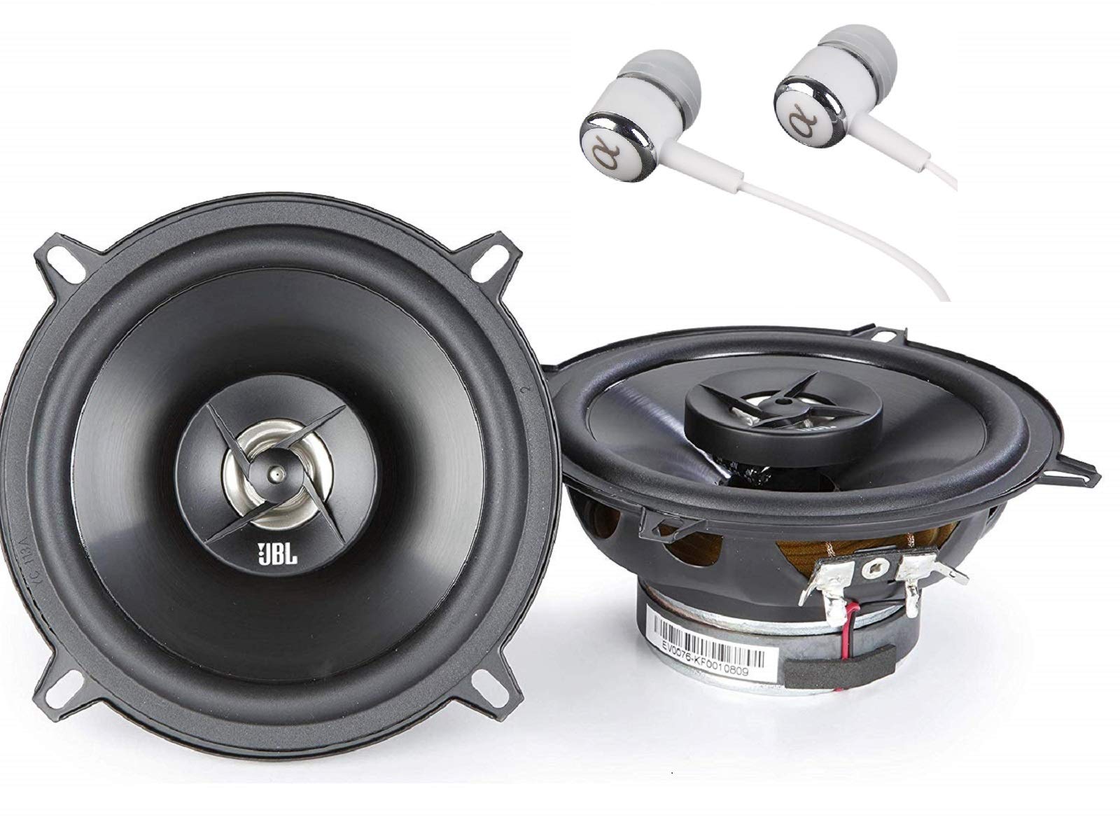 JBL Stage 502 105W Max (35W RMS) 5-1/4" 4 ohms Stage Series 2-Way Coaxial Car Audio Speakers / FREE ALPHASONIK EARBUDS