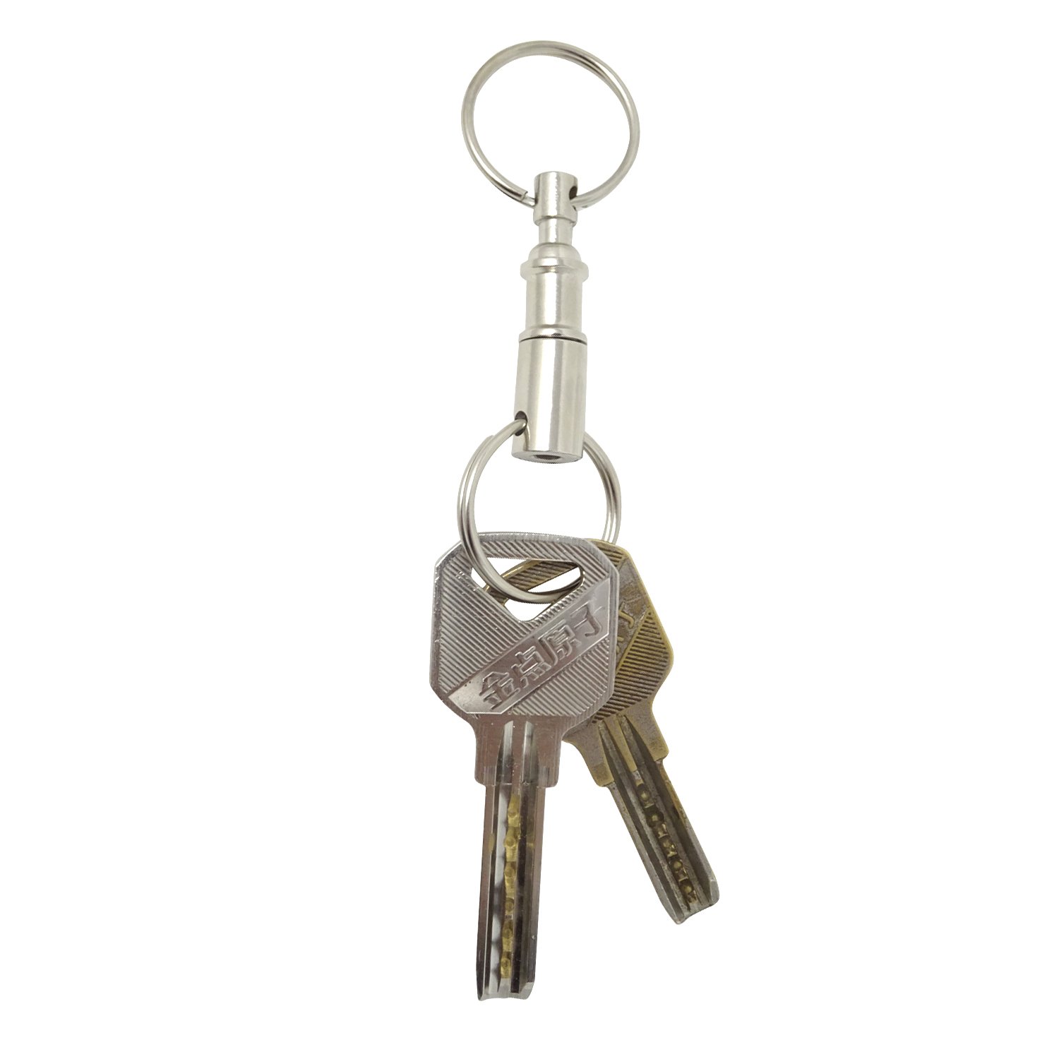 Honbay 10PCS Detachable Pull Apart Key Rings Keychains Heavy Duty Dual Key Ring Snap Lock Holder
