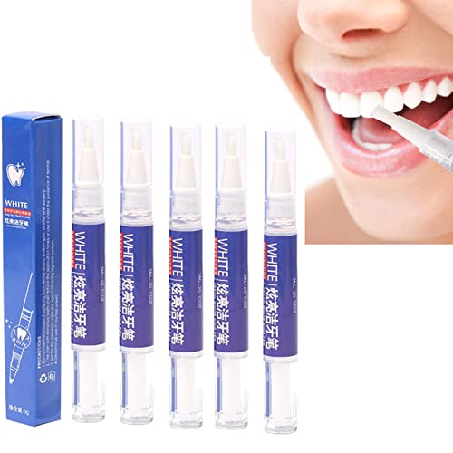 Teeth Whitening Pen, Teeth Stain Remover to Whiten Teeth Effective&Painless,No Sensitivity,Portable Teeth Whitener Tooth Paint, Easy to Use, Beautiful White Smile 5PCS