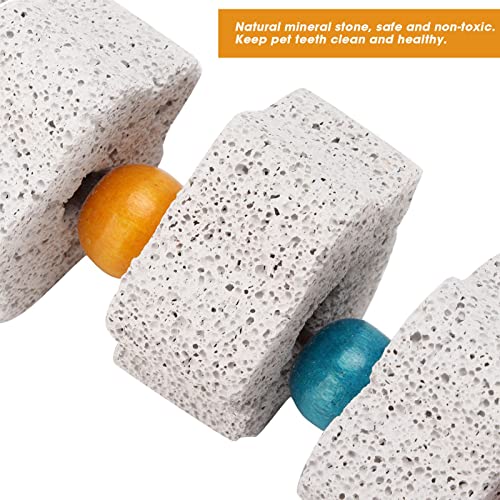 Tnfeeon Bird Beak Grinding Mineral Stone Colorful Bird Block Toys Parrot Break Grinding Stones Cages Bite Chew Training Toys Parrot