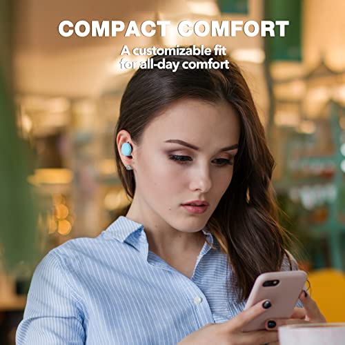 KOSETON E9 True Wireless Earbuds, Baby Blue β Wireless in-Ear Headphones for Running and Sport β Bluetooth Earbuds with a Comfortable, Secure Fit, 30 Hour Battery, Great Sound