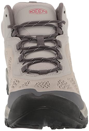 KEEN Men's NXIS Speed Mid Height Vented Hiking Boot, Drizzle/Red Carpet, 11