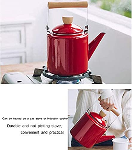 WYOERN Coffee Kettle Stainless Steel, Kettle Stainless Steel, Pour Over Coffee Kettle，Induction Cooker Gas General Teapot, teapot Large teapot for Cosy Tea infusers-Red